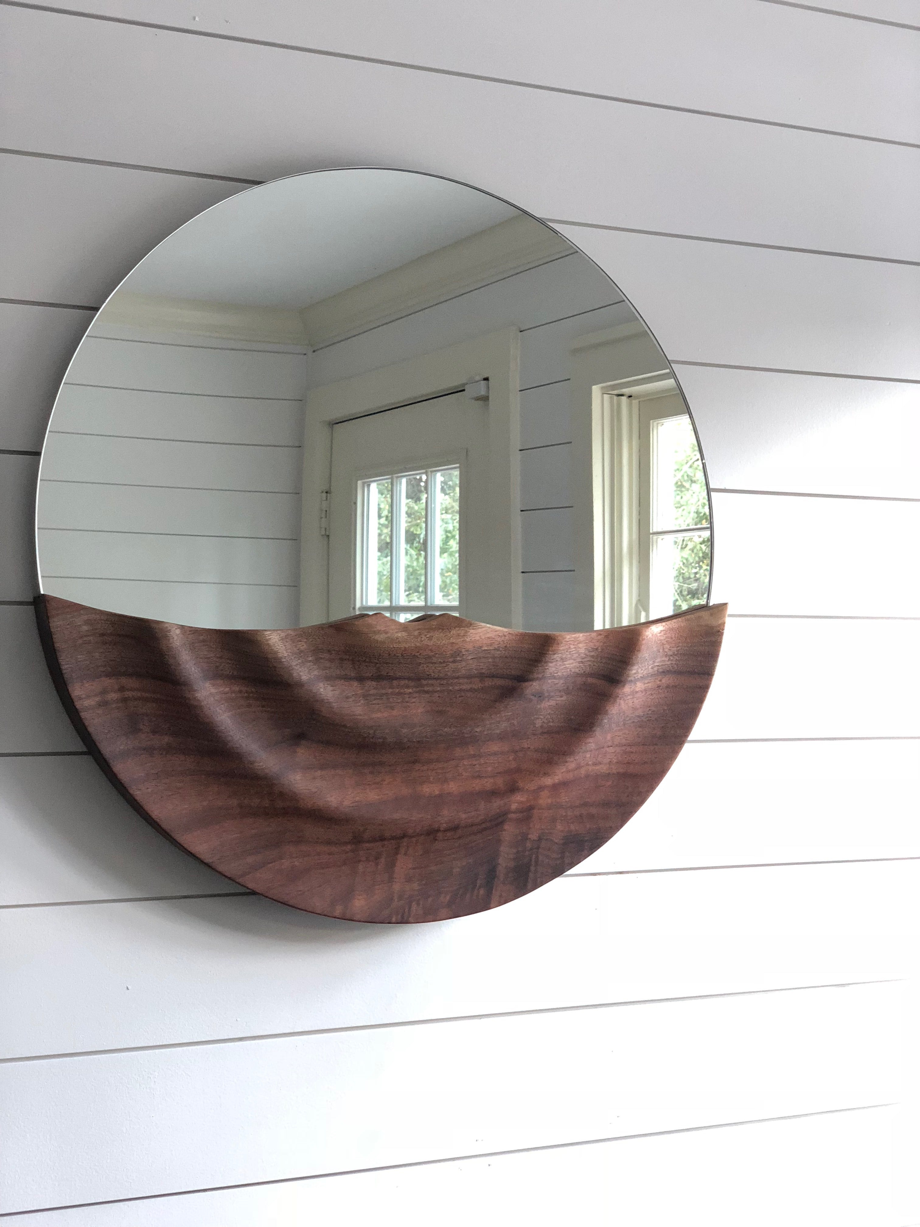 Live Edge Ripple Mirror – Woodbee Woodworks